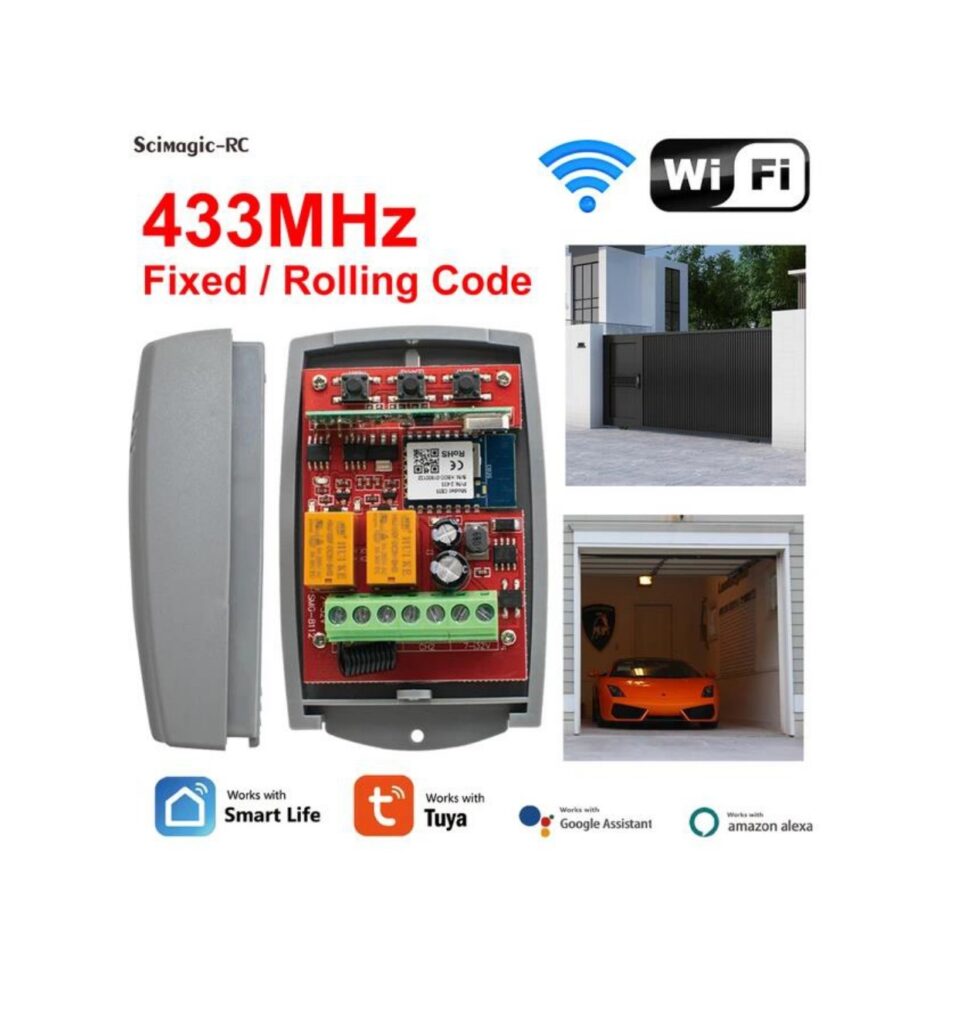 RECEIVER 2CH 433 FIXED / ROLLING CODE + WIFI 7-32V – TRANSCOM ELECTRONICS